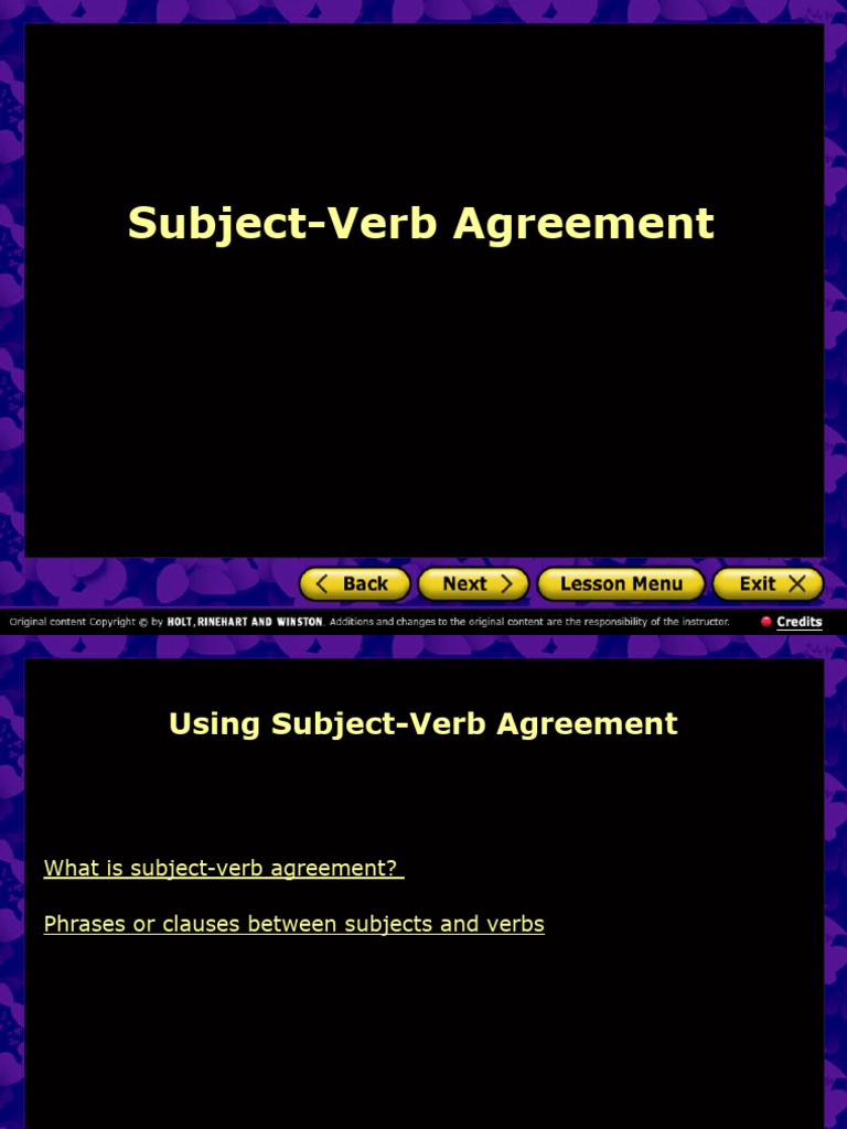 Subject Verb Agreement Part 1 | PDF | Subject (Grammar) | Verb