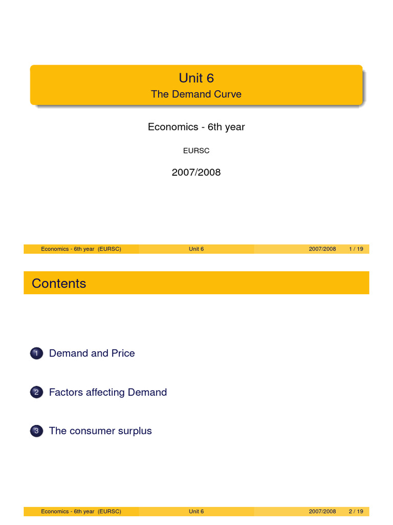 Unit6 Handout | PDF | Demand | Demand Curve