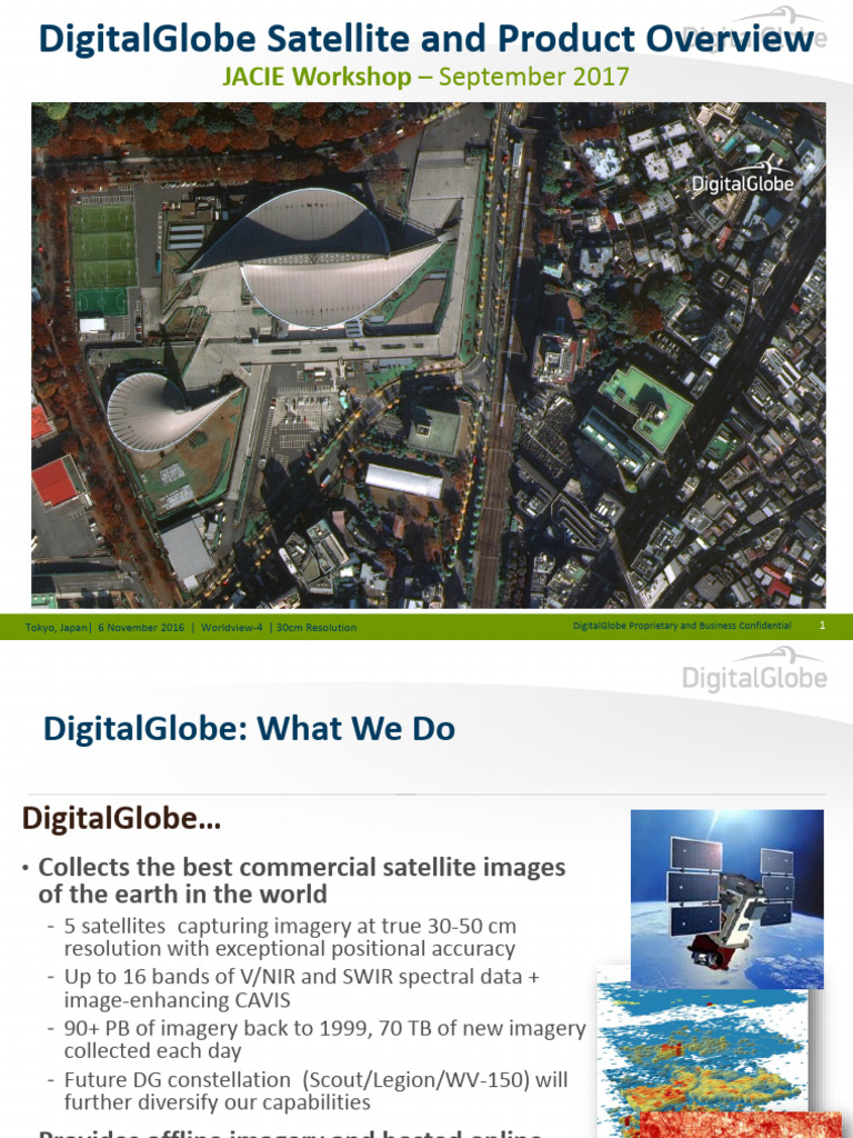 DigitalGlobeOverview JACIE 9-19-17 | PDF | Satellite Imagery | Outer Space