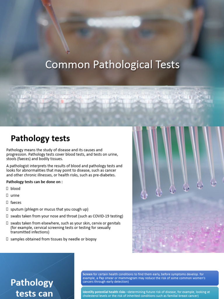 Common Pathological Tests | PDF | Thyroid Stimulating Hormone | Pathology