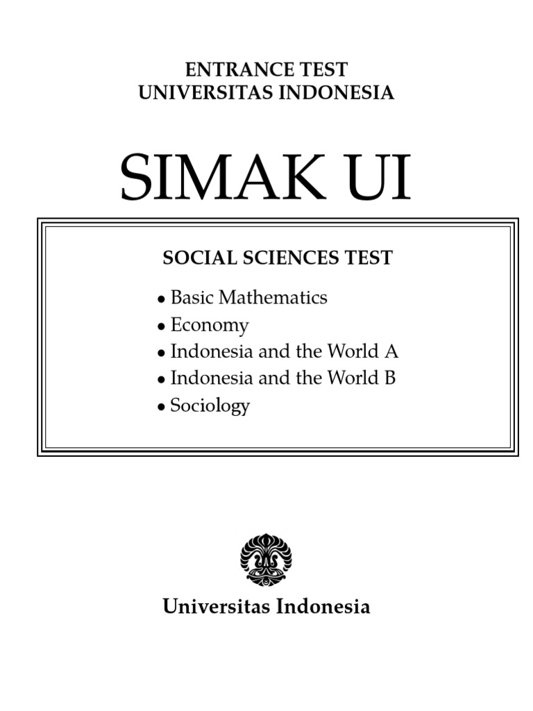 Kumpulan Soal Simak-Kki Ui (Social Sciences) | PDF | Quadratic Equation | Algebra