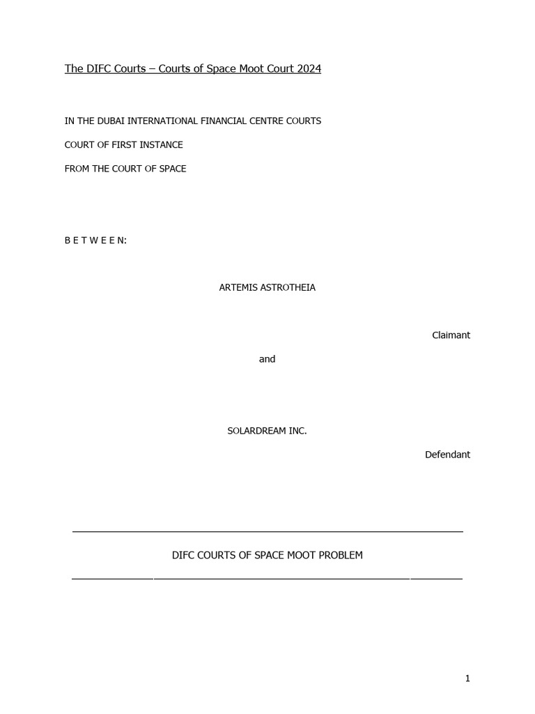 DIFC MC Problem | PDF | Human Spaceflight | Treaty