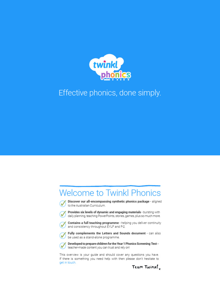 Twinkl Phonics Australia User Guide | PDF | Phonics | Literacy
