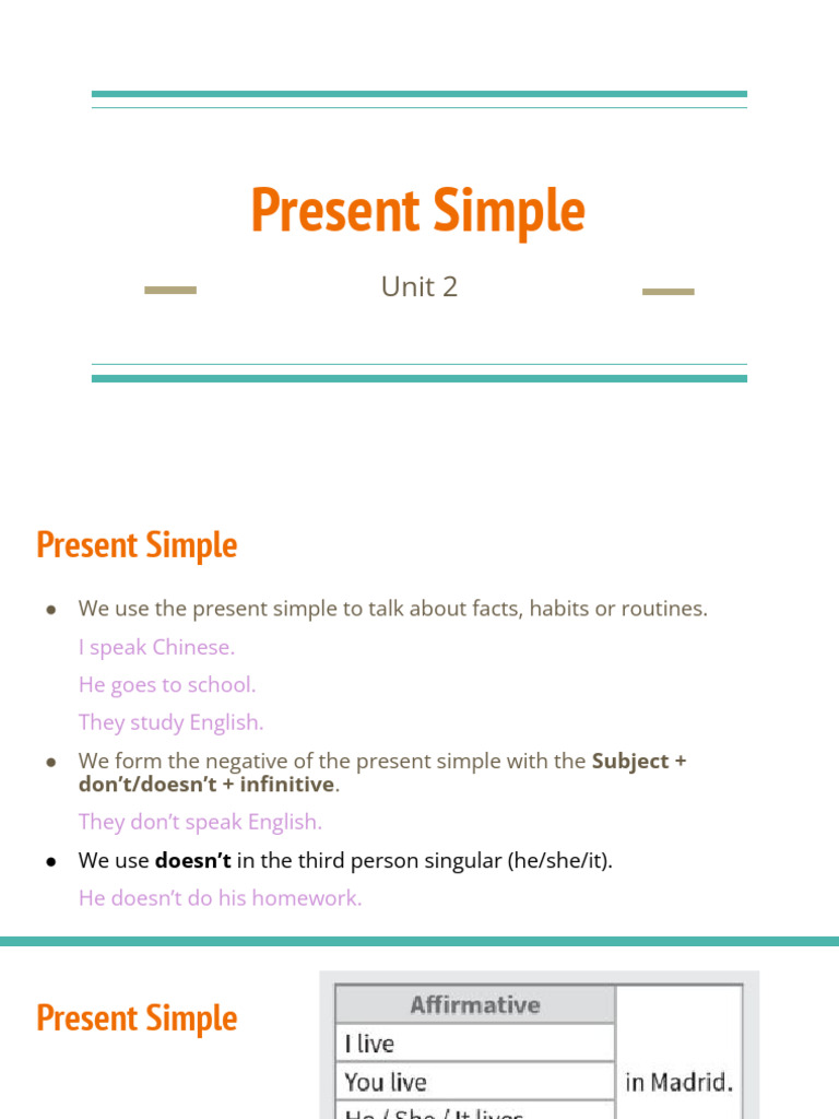 Present Simple | PDF
