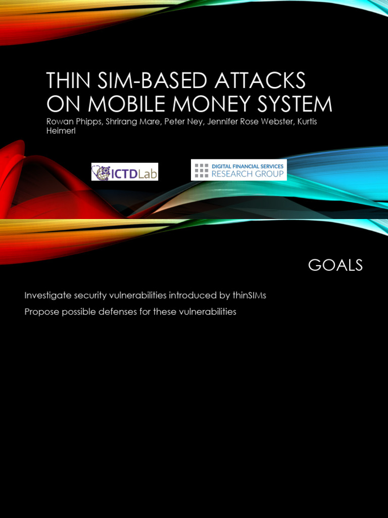 DEFCON 26 Rowan Phipps ThinSIM Based Attacks On Mobile Money Systems | PDF | Mobile App ...