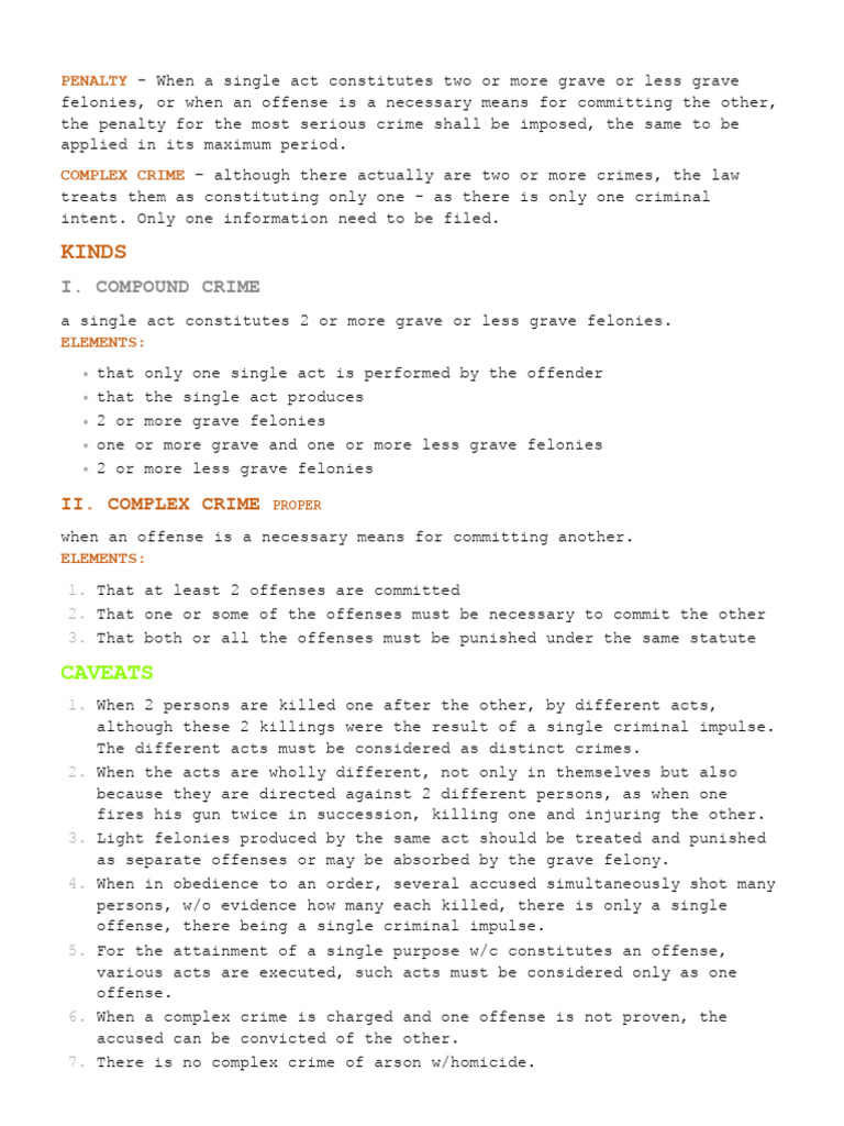 Complex Crimes | PDF | Crimes | Crime & Violence