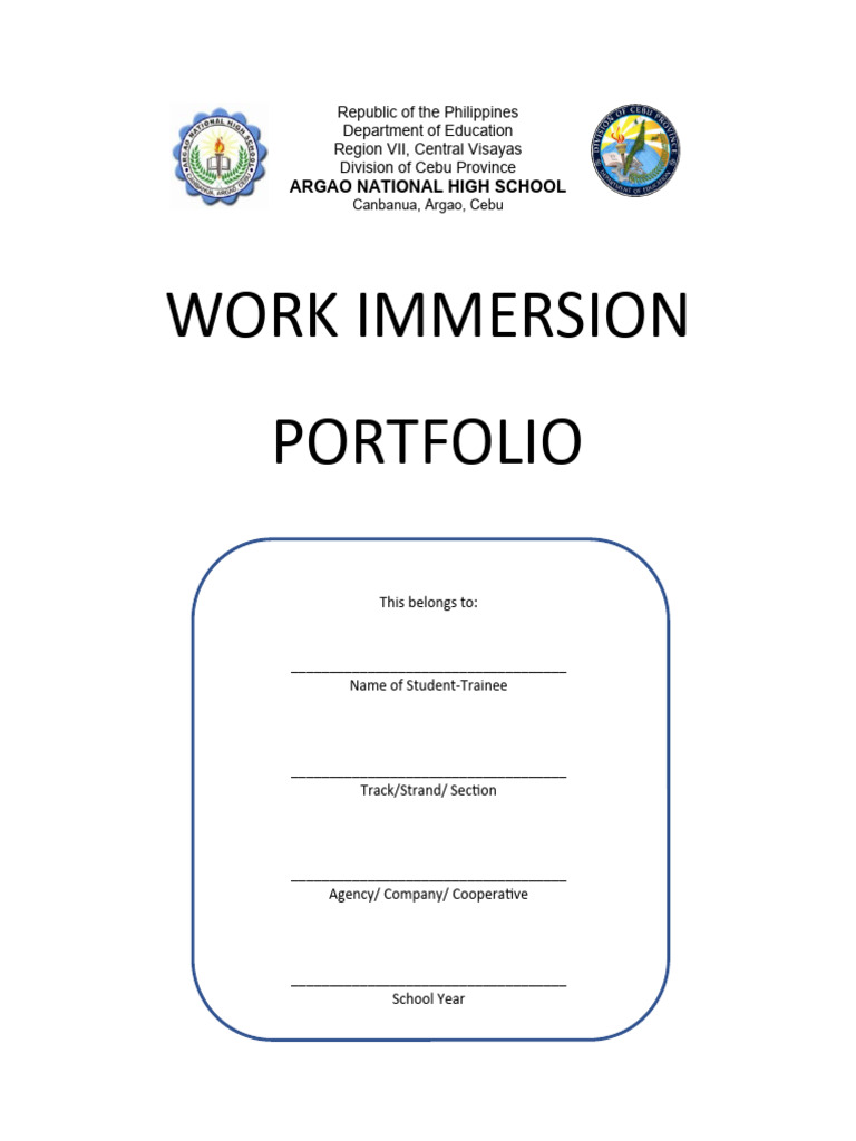 Portfolio Sample Only Template 1 | Download Free PDF | Learning ...