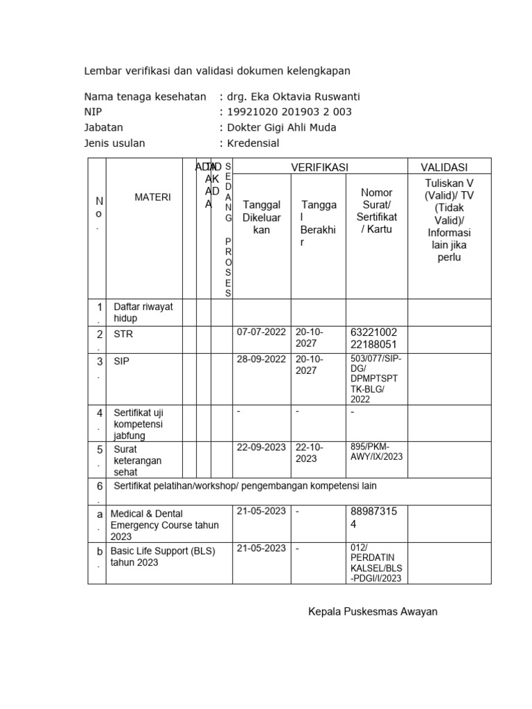 Lembar Validasi | PDF