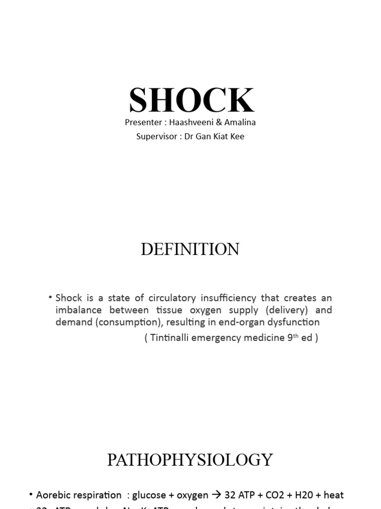 SHOCK | PDF | Shock (Circulatory) | Medical Specialties