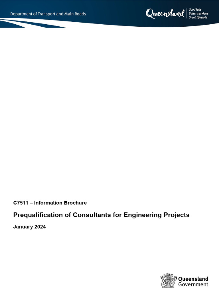 Prequalification of Consultants For Engineering Projects: C7511 - Information Brochure | PDF ...
