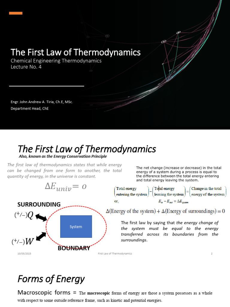 First Law of Thermo - Updated Version 2 | PDF | Heat | Thermodynamics