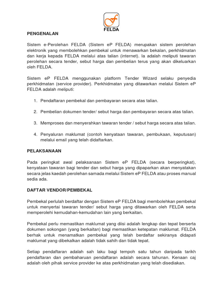 FELDA E - Perolehan | PDF