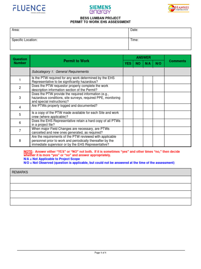 PTW Assessment | PDF