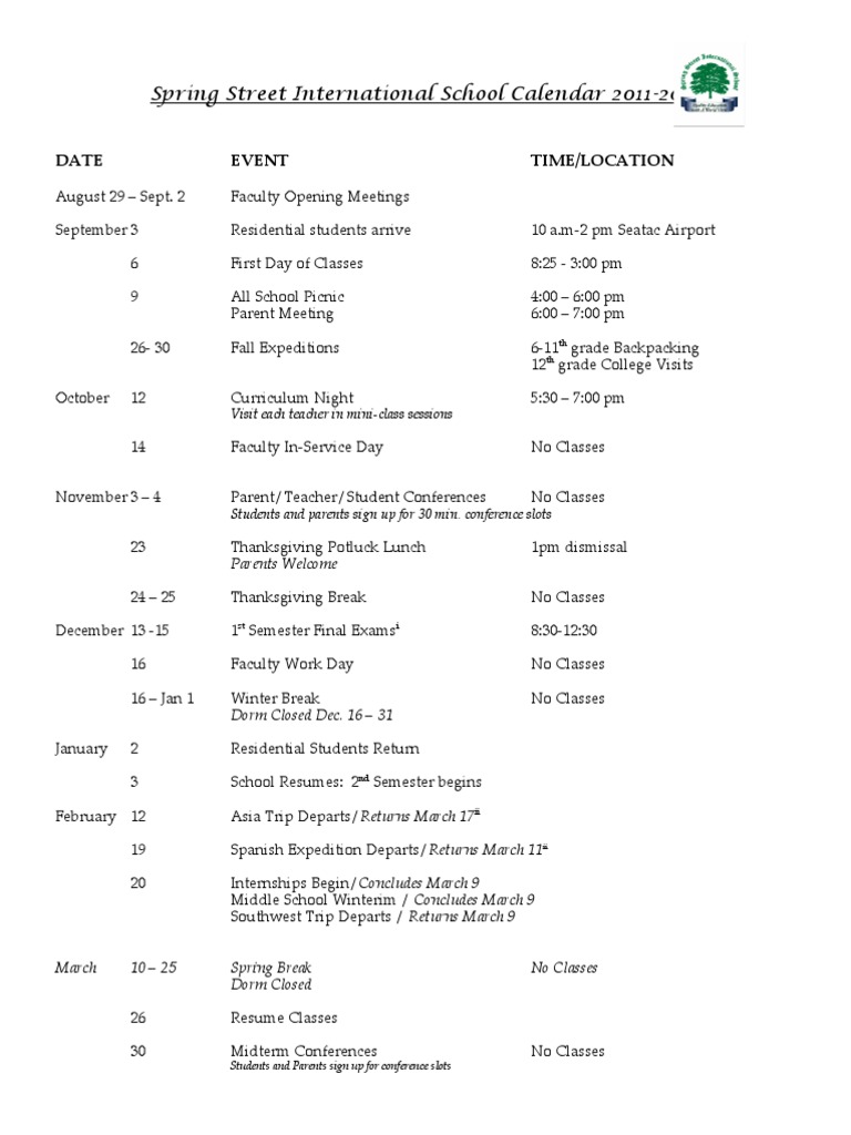 2011-2012 Year Calendar Final Version | PDF