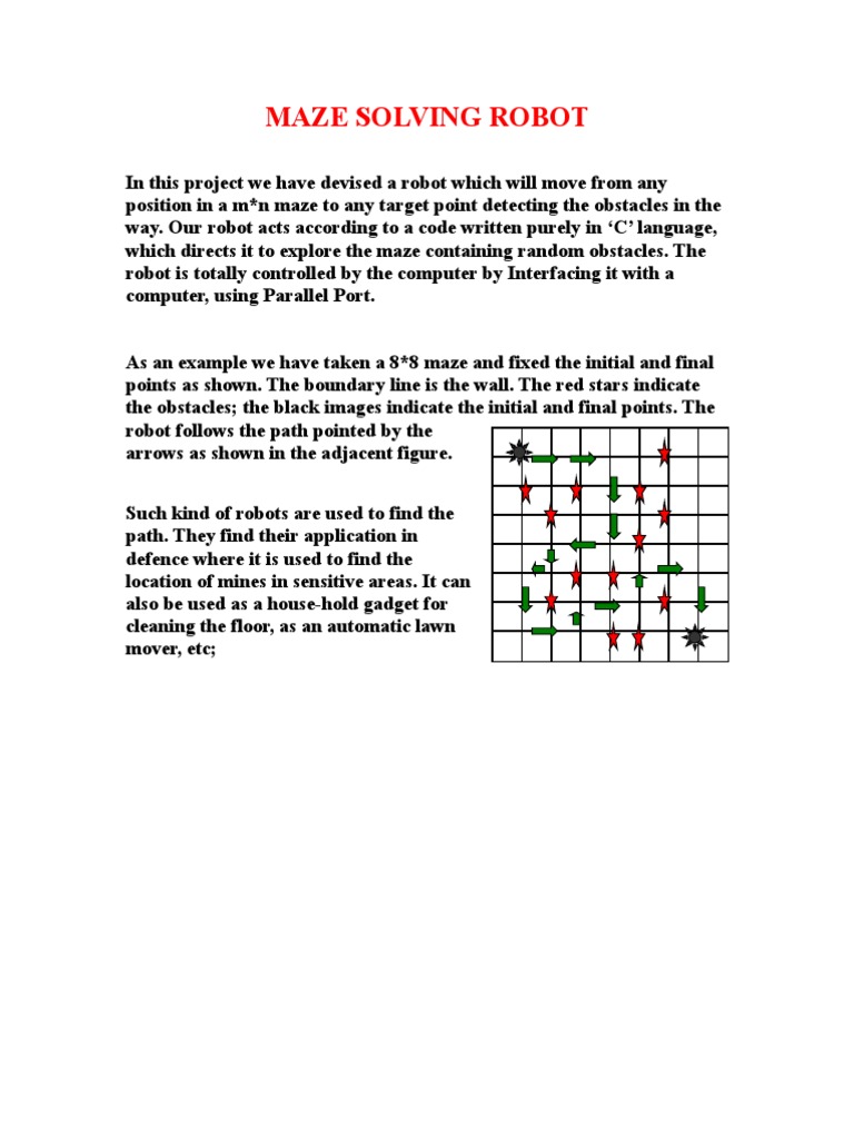 Maze Solving Robot | PDF