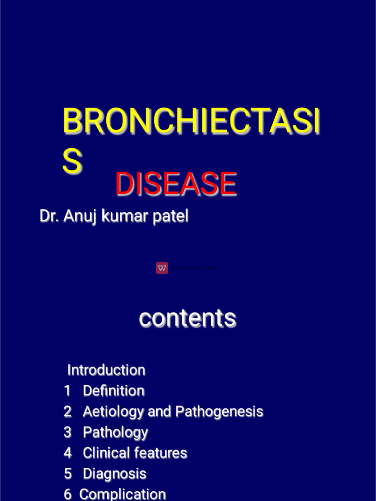 BRONCHIECTASIS | Download Free PDF | Lung | Medical Specialties