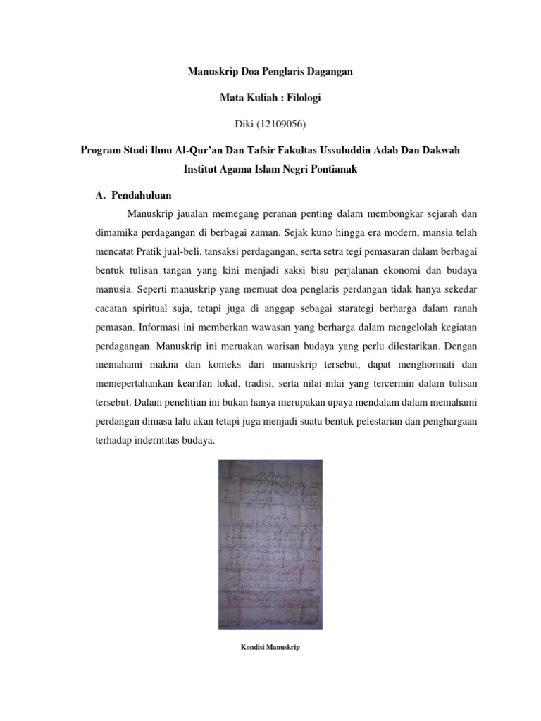 Filologi Manuskrip | PDF