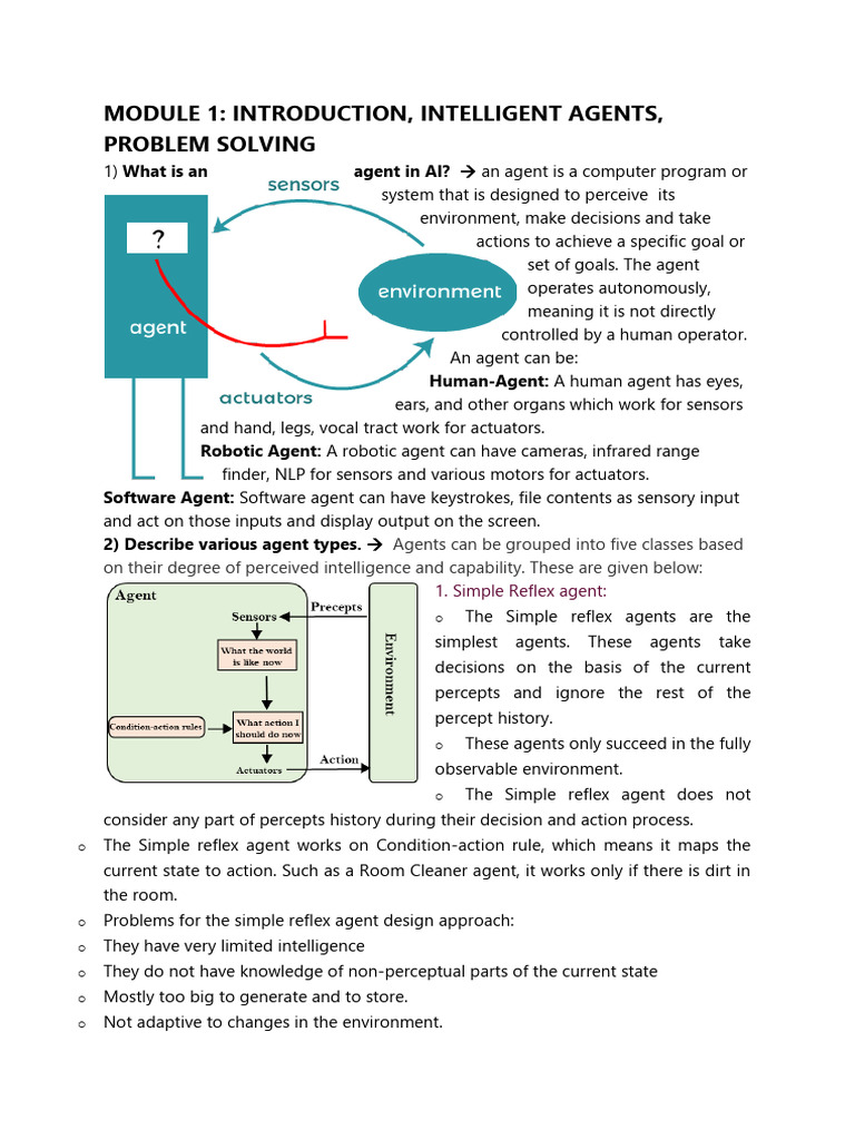 AI Notes | PDF | Artificial Intelligence | Intelligence (AI) & Semantics