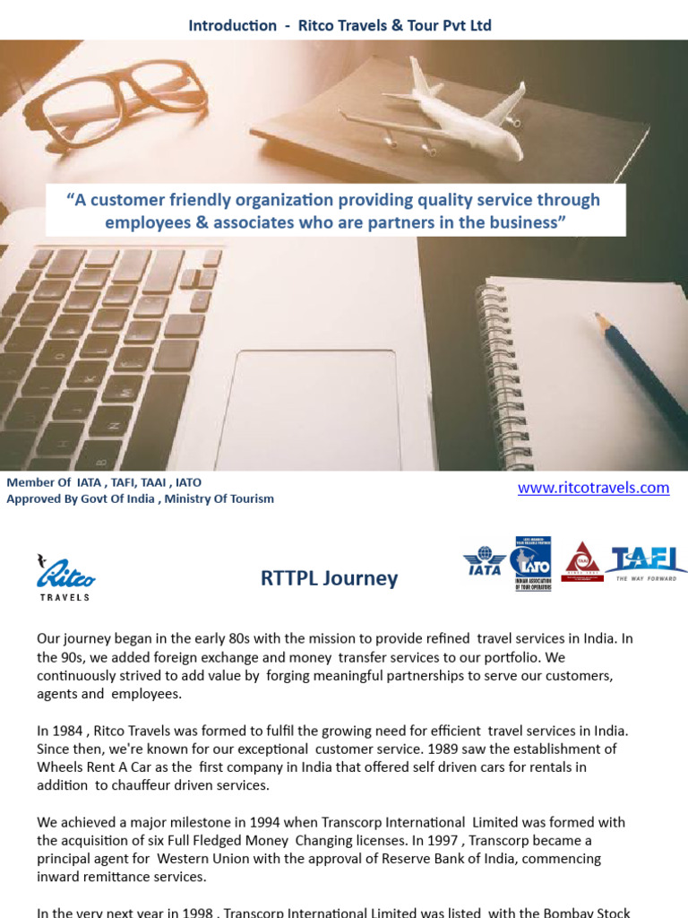 Ritco Travels: Premier Travel Services | PDF | Travel Agency | Airlines