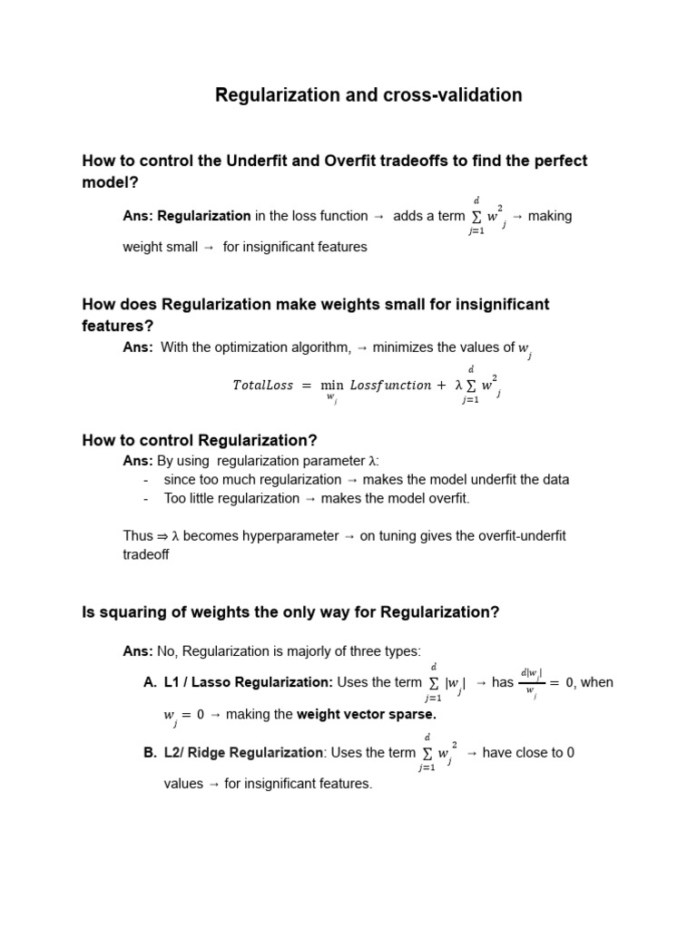Regularization Cross Validation Pdf Cross Validation Statistics Artificial Intelligence