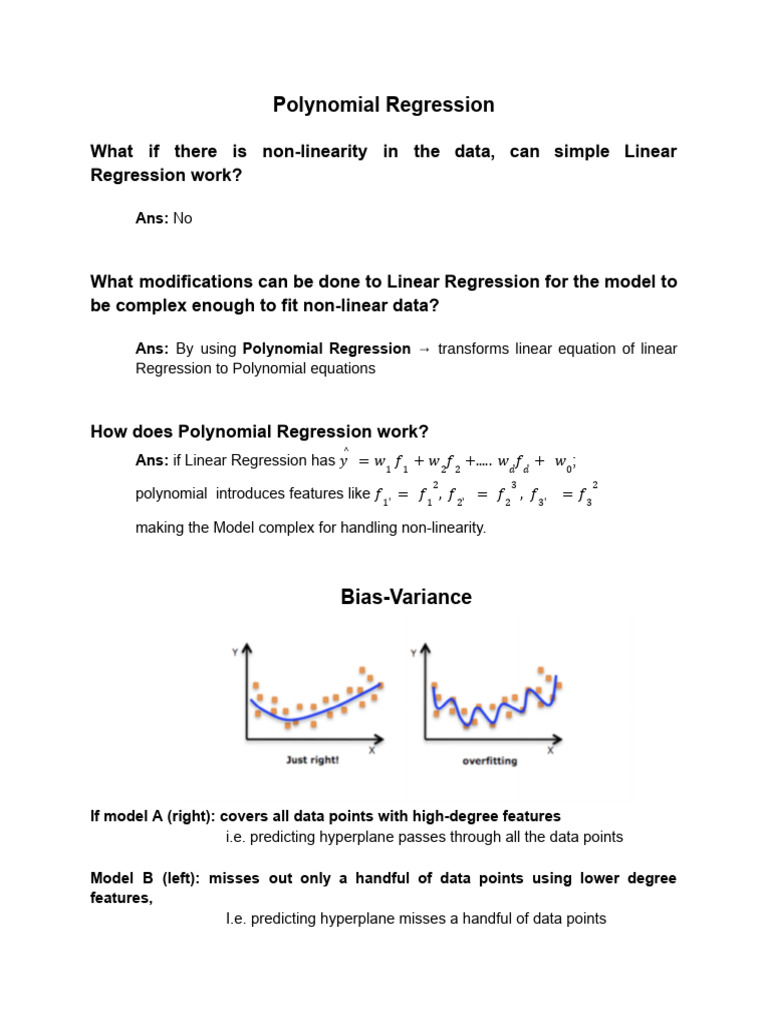 Polynomial Regression-Bias Variance | Download Free PDF | Numerical Analysis | Data Analysis
