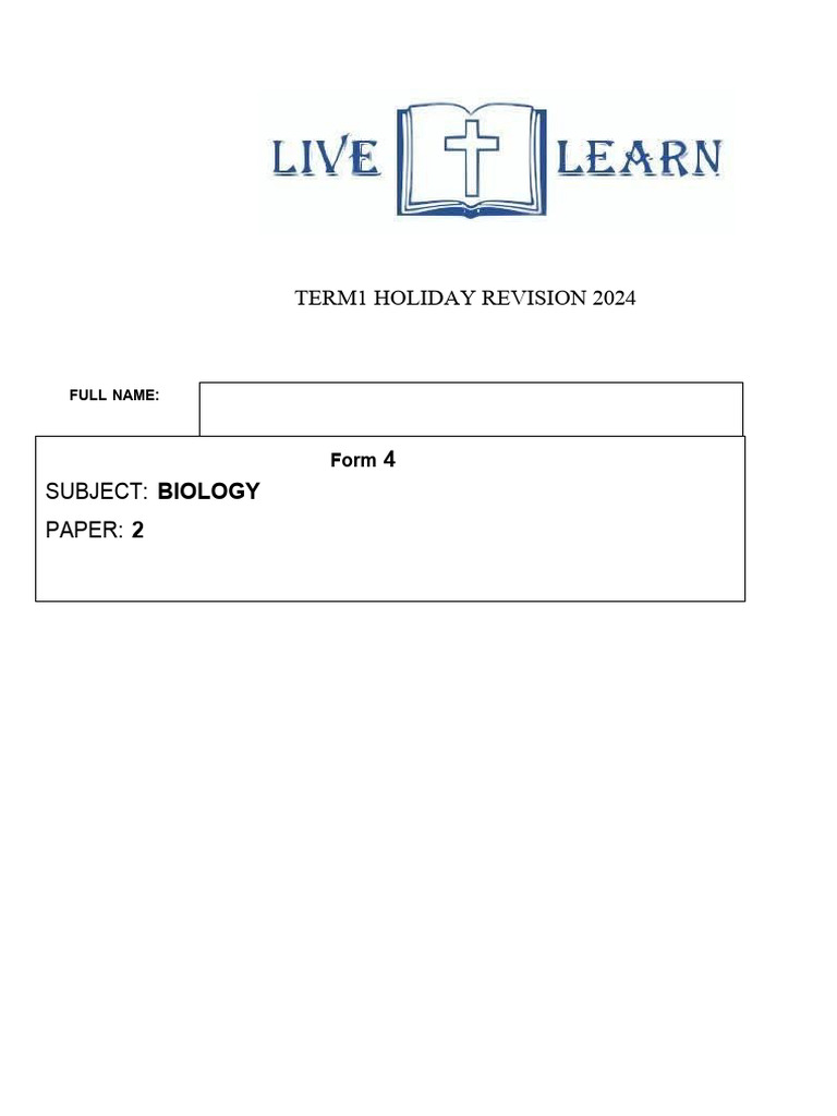 IGCSE 2024 Revision Paper | PDF | Crab | Glucose