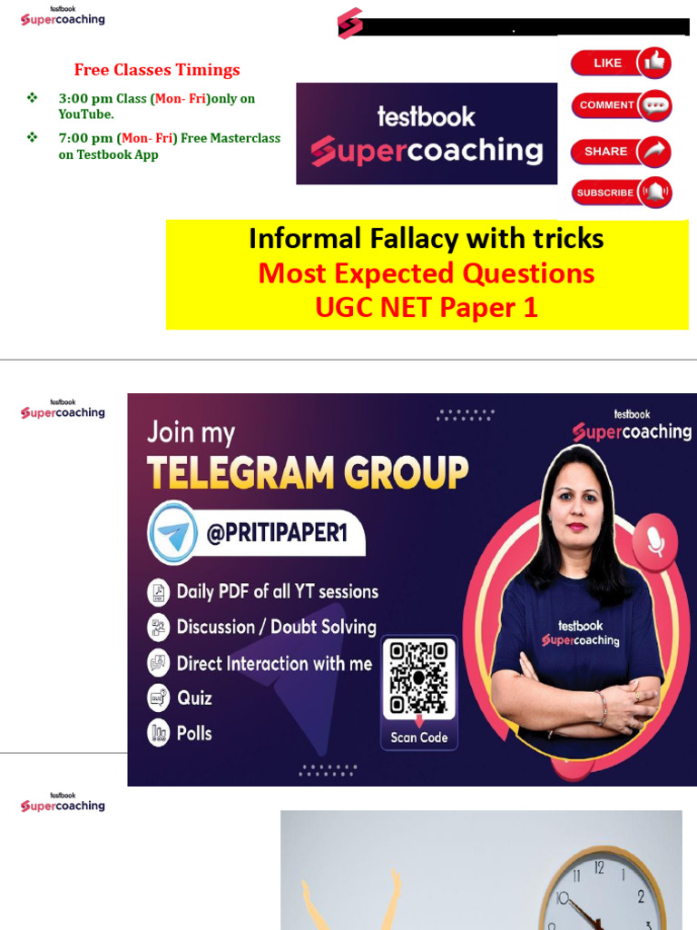 Informal Fallacy Learn With Trick - Most Repeated Questions - 1 | PDF