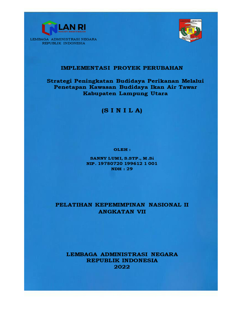 Implementasi Proyek Perubahan PIM 2 Kawasan Budidaya Perikanan | PDF