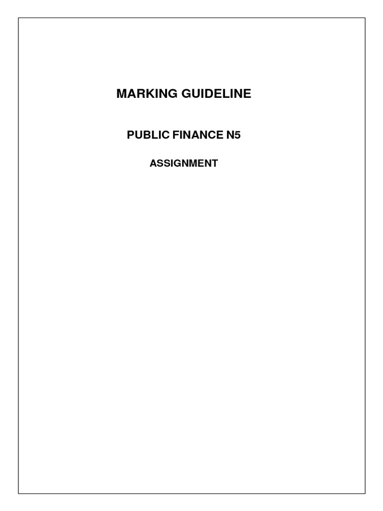 Public Finance n5 Assignment Memo | PDF | Taxes | Public Finance
