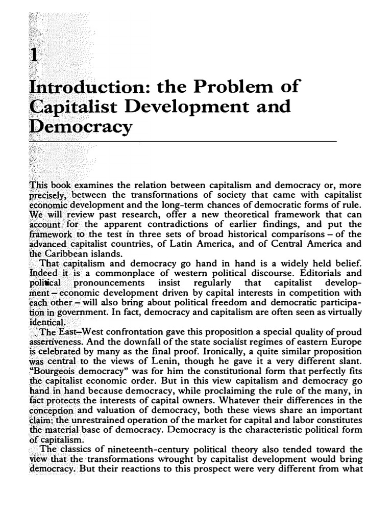 Capitalism's Impact on Democracy | PDF | Democracy | Political Ideologies