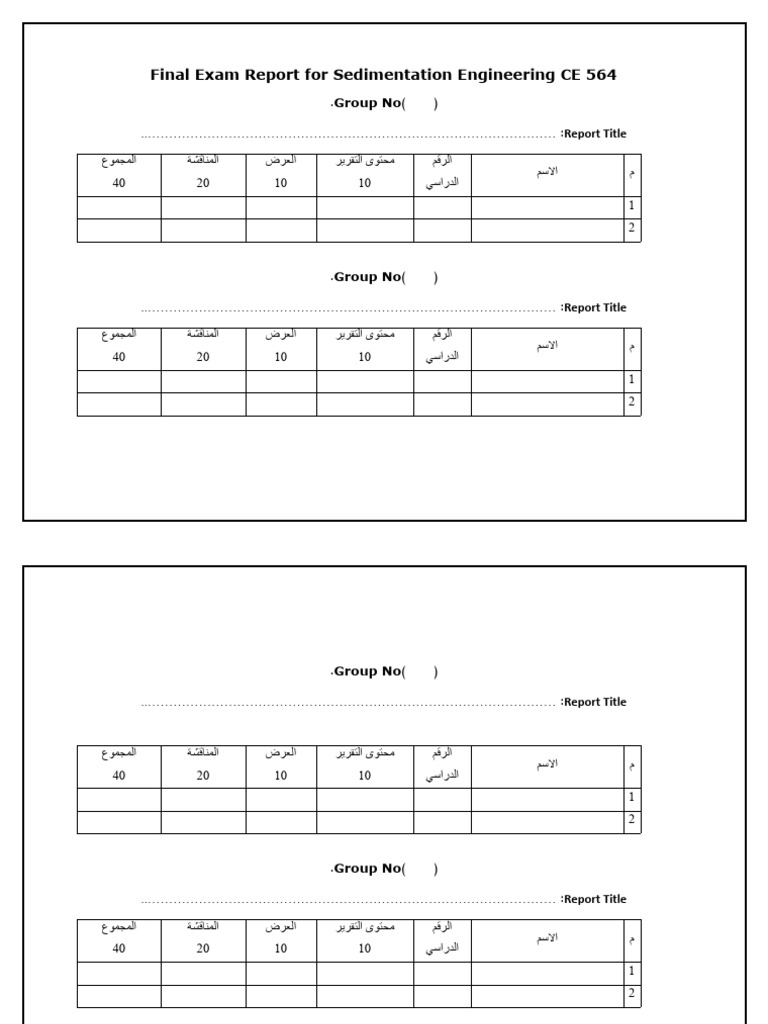 Final Exam Report Results | PDF
