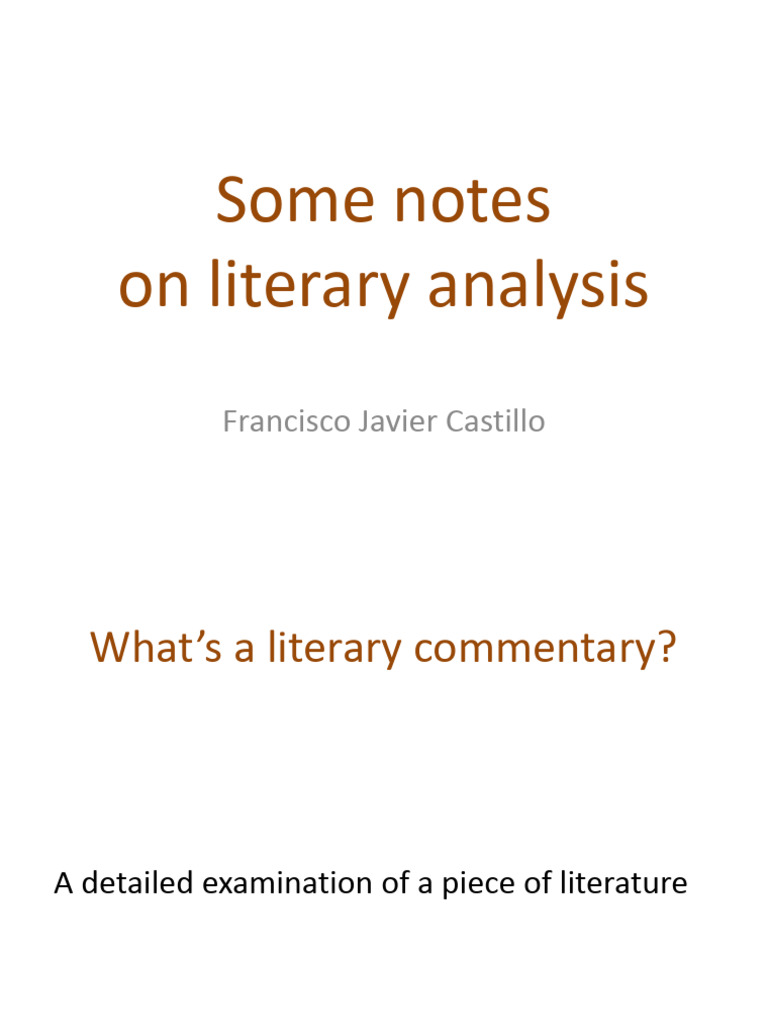 Literary Commentary Analysis Guide | PDF | Literary Criticism | Essays