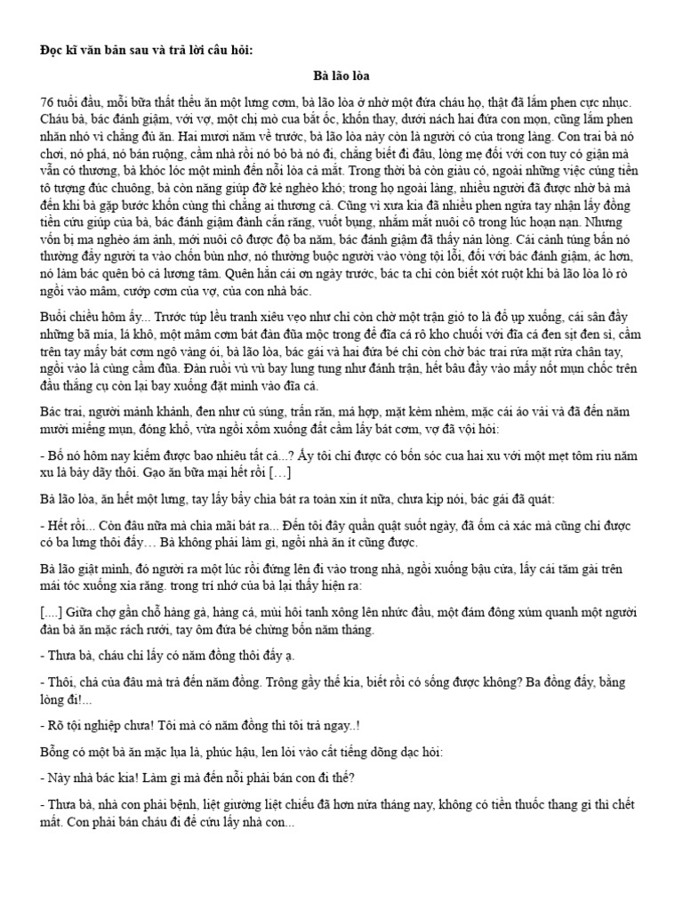 Bà Lão Lòa | PDF