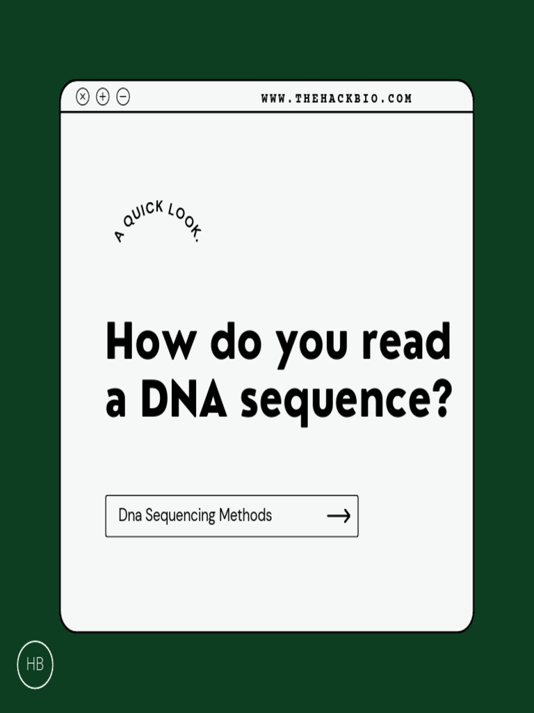 Dna Sequencing Method Pdf