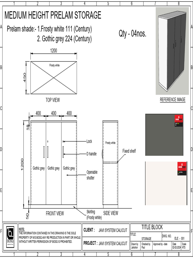 PRELAM STORAGE SHOP DRAWING - 4 Qty | PDF