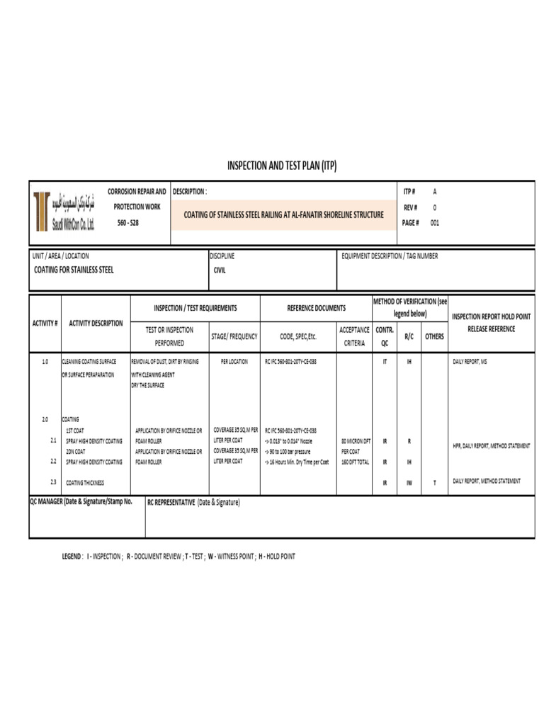 Stainless Steel Coating Procedure Guide | PDF | Building Materials ...