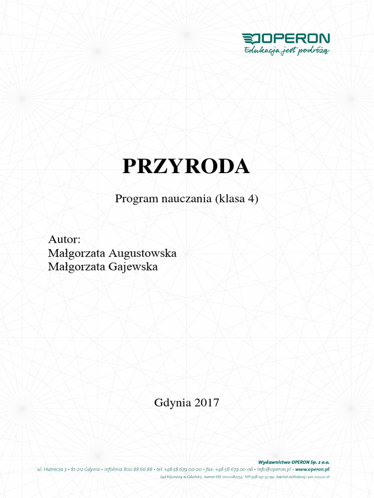 Program SP Przyroda | PDF