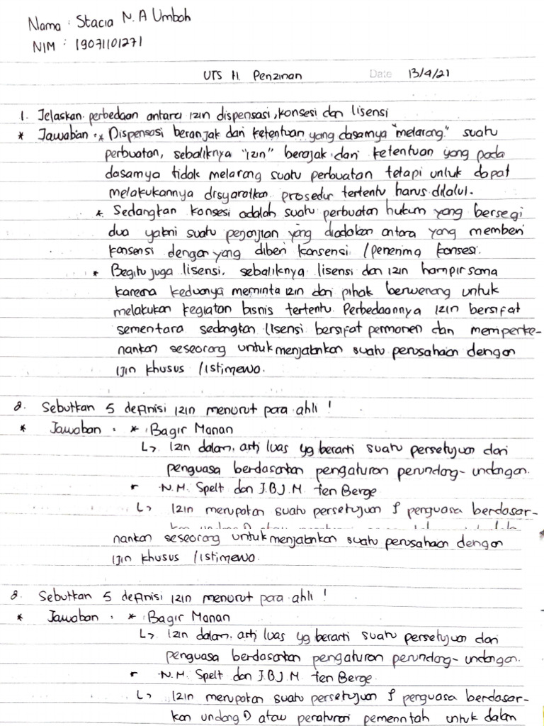 Uts H.perizinan | PDF