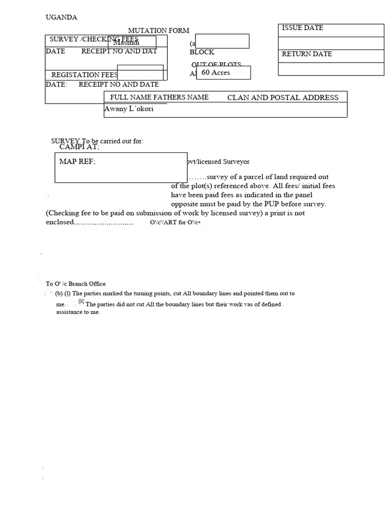 MUTATION FORM work | PDF | Surveying | Probability And Statistics