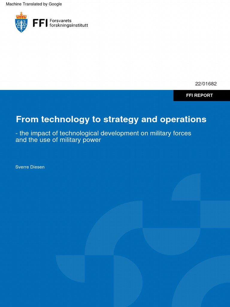 From Tech To Strategy & Operations (FFI) | PDF | Military | Military ...