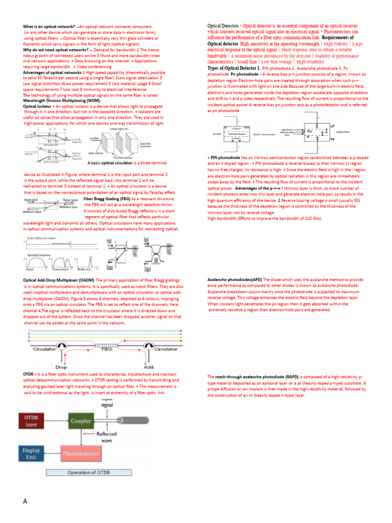 Understanding Optical Networks and Components | PDF | Optical Fiber ...