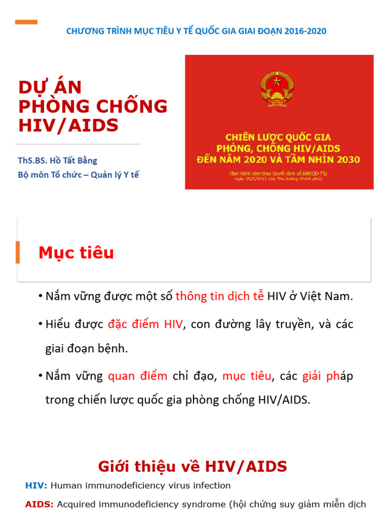 Du An Phong Chong HIV Gui Lop - BS Bang | PDF