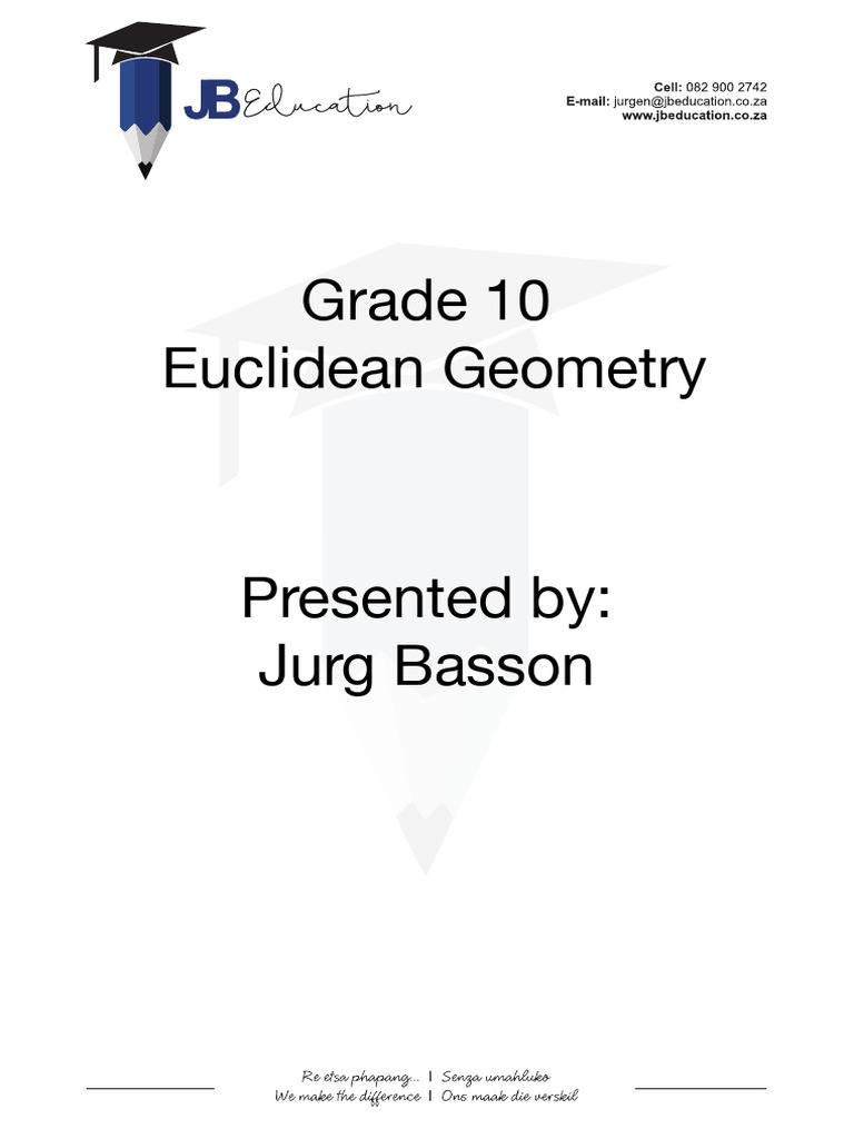 GRD 10 - 12 Geometry | PDF | Rectangle | Perpendicular
