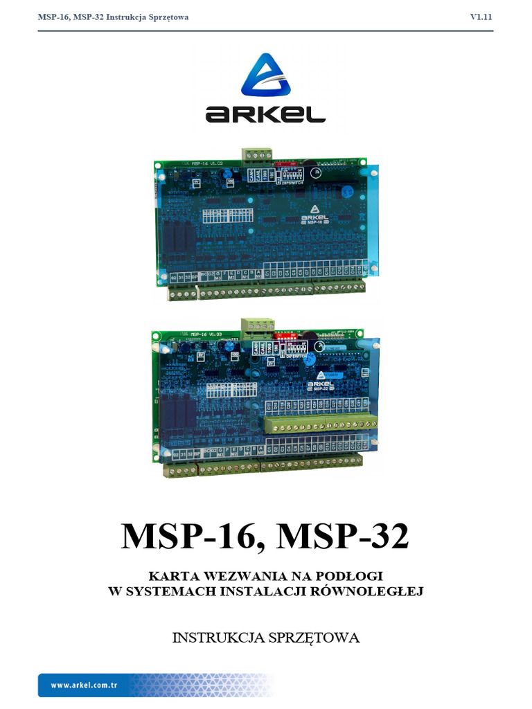 MSP-16 MSP-32 Hardware Manual.V111pl | PDF