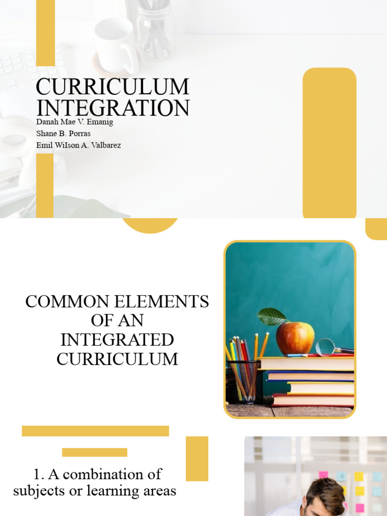 Key Elements of Integrated Curriculum | PDF | Curriculum | Learning