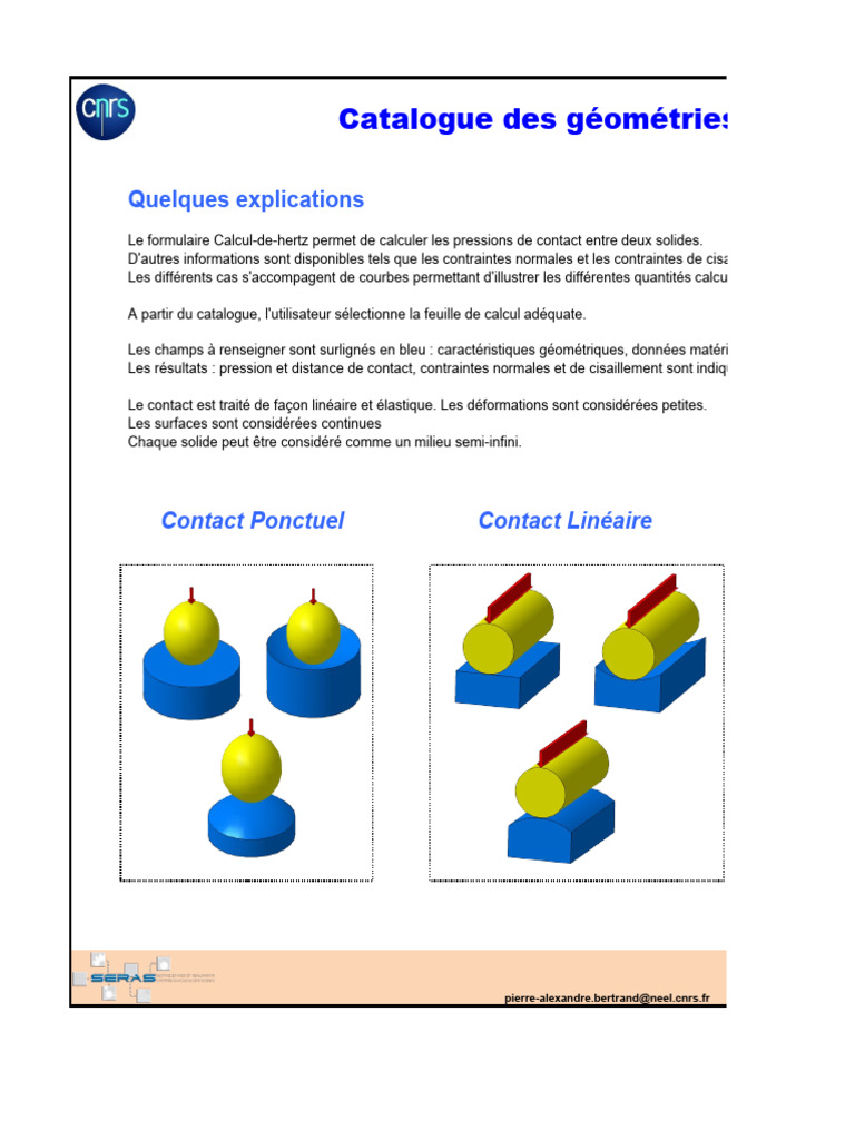 Calcul de Hertz V3 | PDF | Élasticité (Physique) | Science des matériaux