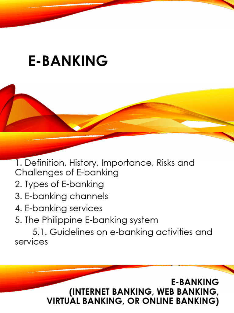 E Banking | PDF | Banks & Banking | Online Banking