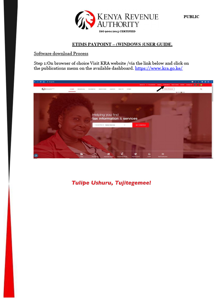 eTIMS Paypoint Windows User Guide Final 2023 | PDF | Login | Iso 9000