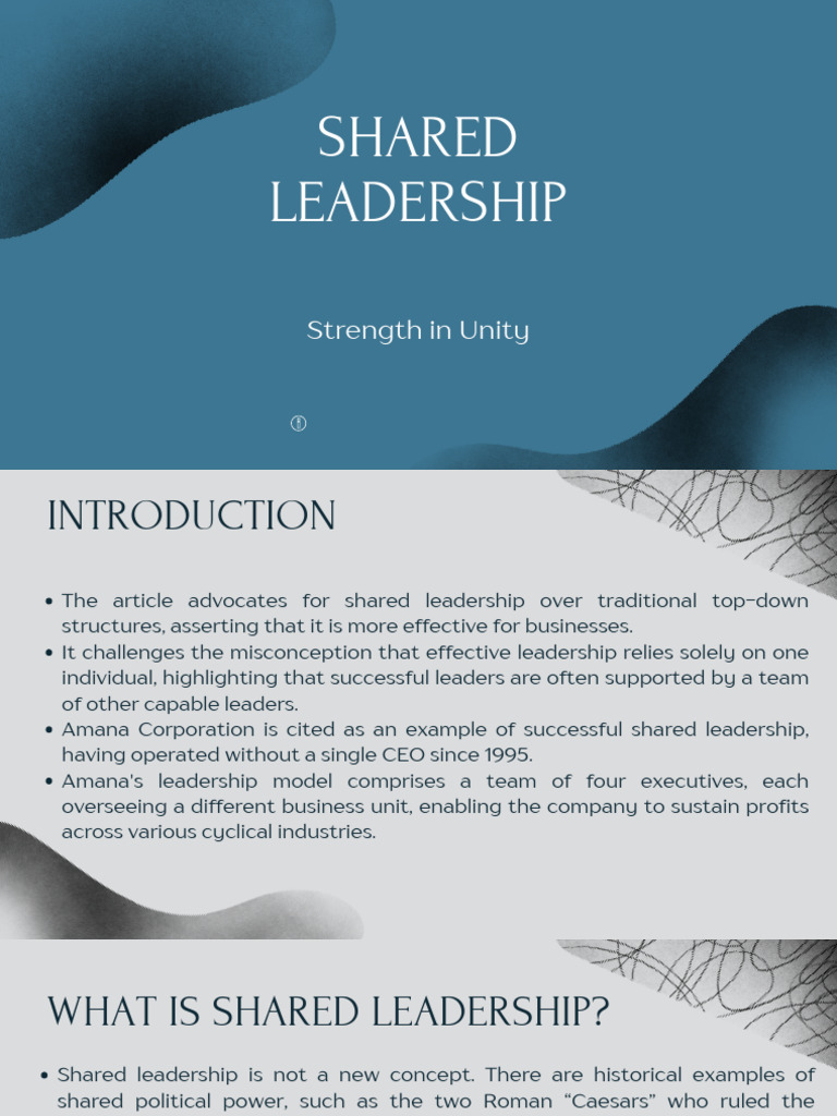 Shared Leadership: Models and Insights | PDF | Leadership | Mentorship