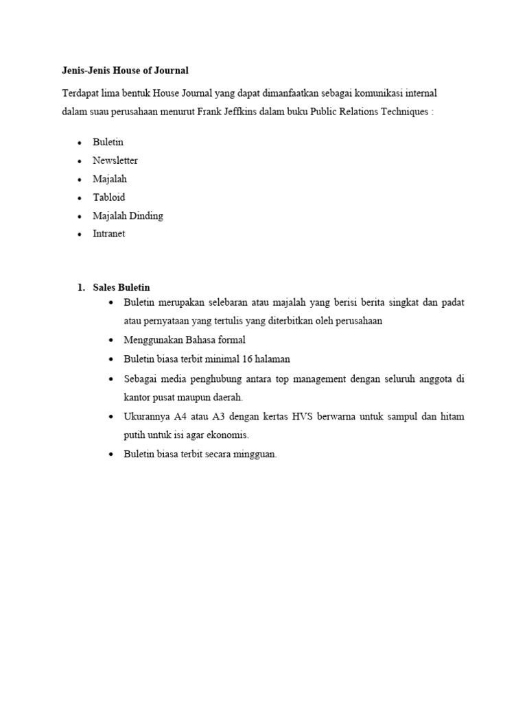 Jenis Jenis HOJ | PDF